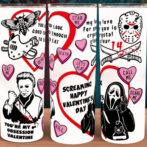 Dining | Horror Valentine Coffee Cup Mug Tumbler Michael Myers Jason ...